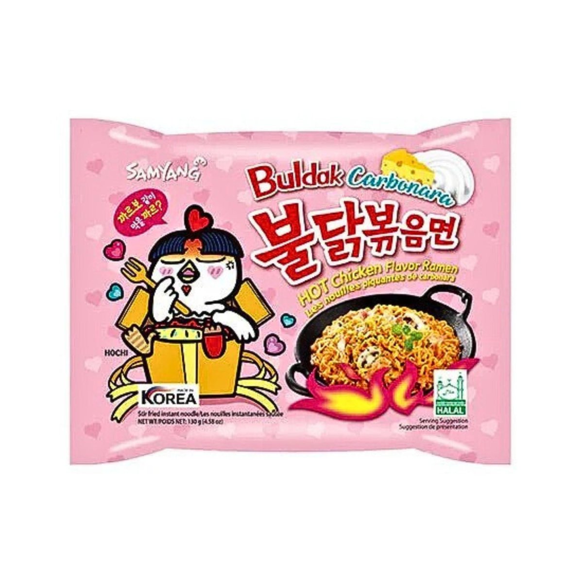 Samyang Buldak Ramen Hot Chicken Carbonara 130 g – Scharfe Instant-Nu ...