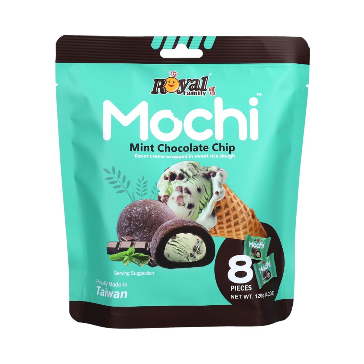 Royal Family Mochi Mint Chocolate Chip 120g – Asiatischer Minz-Snack, 3 ...